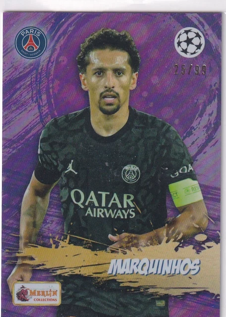 TOPPS MERLIN HERITAGE Collection CL 2024 Numéro 156 Marquinhos Purple ...