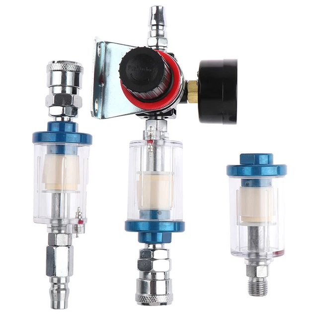 1/4& IN LINE Oil Water Separator Filter Seperator Air Brush Compressor ...