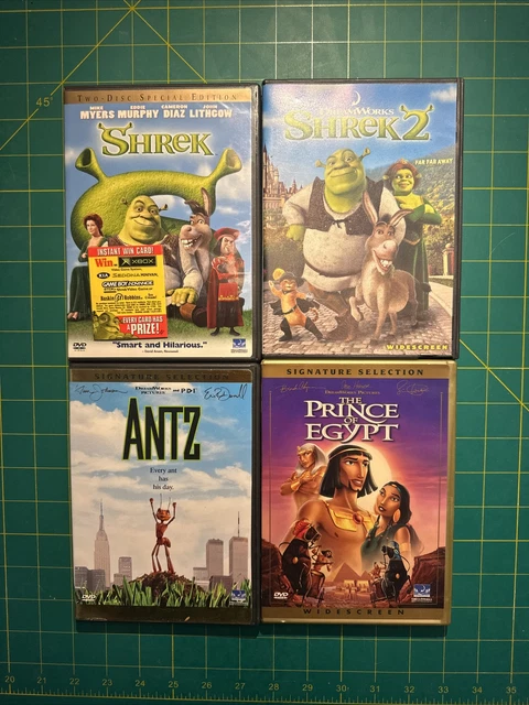 DREAMWORKS DVD LOT Shrek, Shrek 2, Antz, The Prince Of Egypt EUR 9,46 ...