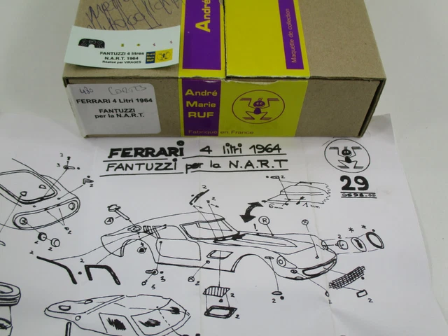 KIT METAL FERRARI 4 Litre Fantuzzi 1964 Amr 1/43 EUR 154,00 - PicClick FR
