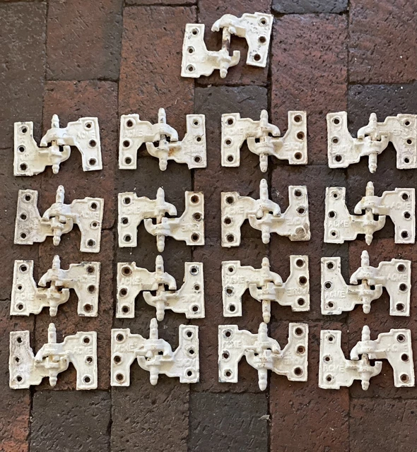 ANTIQUE CAST IRON Acme Window Hinges Circa Pre-1890 Eight (8) Pairs £ ...