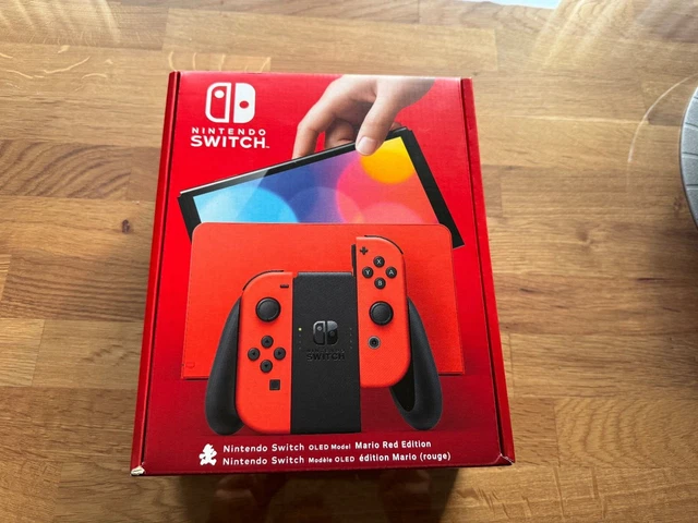 NINTENDO SWITCH (OLED-MODELL) HEG-001 Mario-Edition (Rot) 64GB Console ...