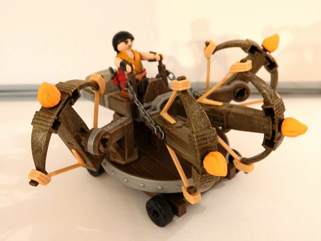 PLAYMOBIL DRAGON REF 9249 Eret et baliste à 4 projectiles de feu COMME ...