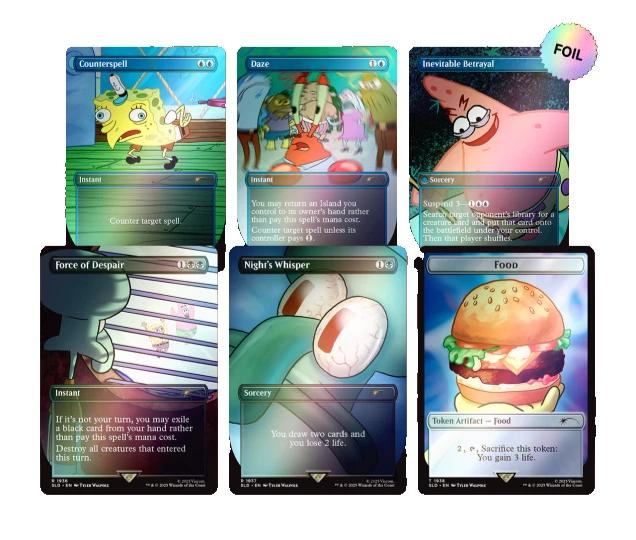 MTG SECRET LAIR X Spongebob Squarepants Internet Sensation Foil Edition (Sealed) £59.99 ...