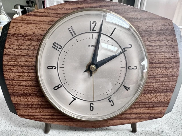 VINTAGE -METAMEC MANTLE Shelf Clock -1960s -Made In England - working £ ...