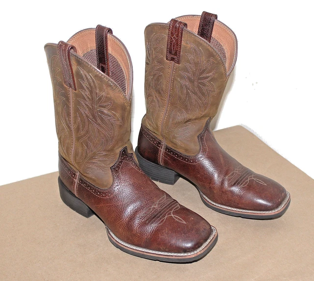 ARIAT MEN'S SZ-9.5EE Sport Wide Square Toe Western Cowboy Boot -Fiddle ...