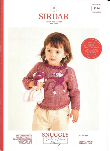 SIRDAR KNITTING PATTERN SNUGGLY Child Girls Jumper, Blanket, Toy 0-2yr ...