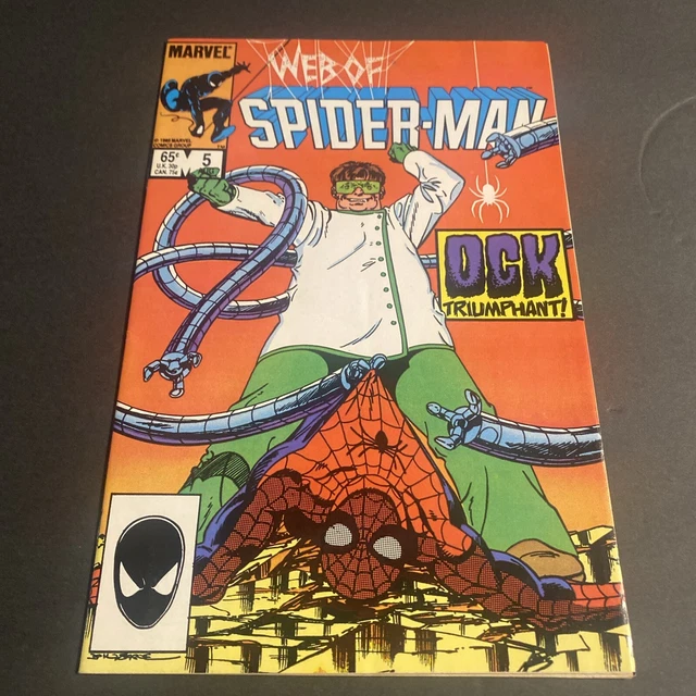 WEB OF SPIDER-MAN 5 Doctor Octopus 1985 Marvel Comics VF EUR 4,59 ...