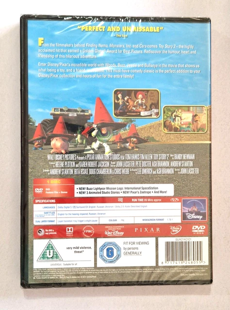 TOY STORY 2 DVD SEALED Disney Pixar Film £3.00 - PicClick UK