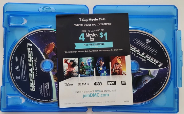 DISNEY PIXAR LIGHTYEAR Blu Ray + Dvd 2 Disc Set Free Shipping $12.67 ...