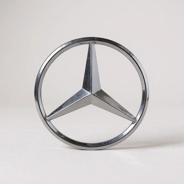 FITS MERCEDES BENZ Badge Emblem Rear Boot Chrome Silver 80mm UK £6.35 ...