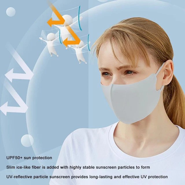 3PCS ICE SILK Sunscreen Mask for Women - Summer UV Protection ...