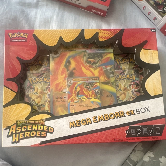 POKÉMON TCG MEGA Evolution Ascended Heroes Mega Emboar ex Box Promo 6 ...