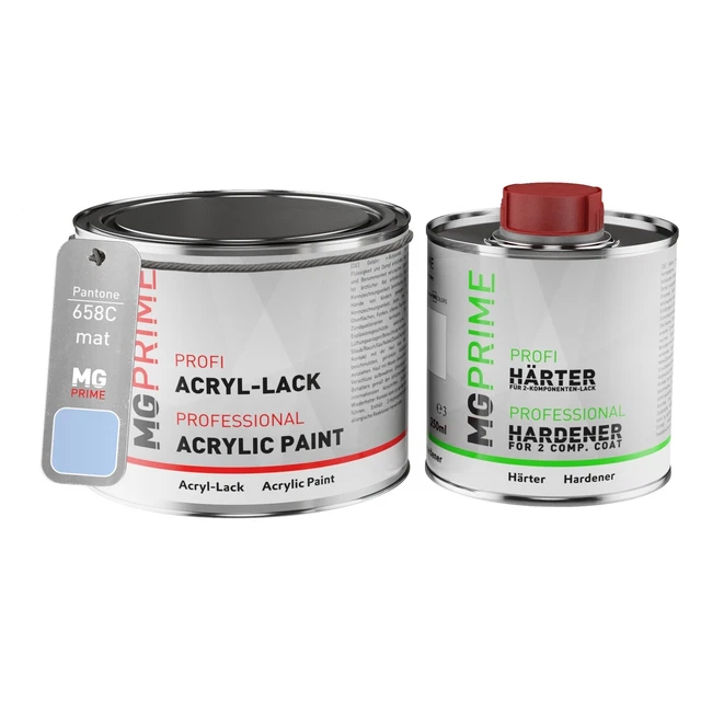 PANTONE 658C BLUE Peinture acrylique mate Pot de 0,75 litre, durcisseur ...