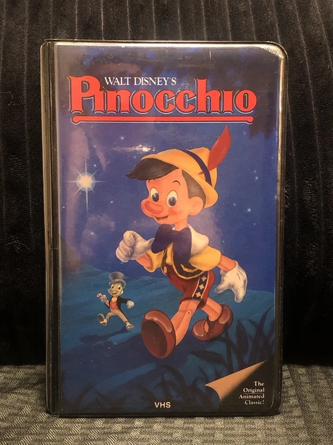 PINOCCHIO WALT DISNEY BLACK DIAMOND VHS 1985 Black Clamshell RARE - 239 ...