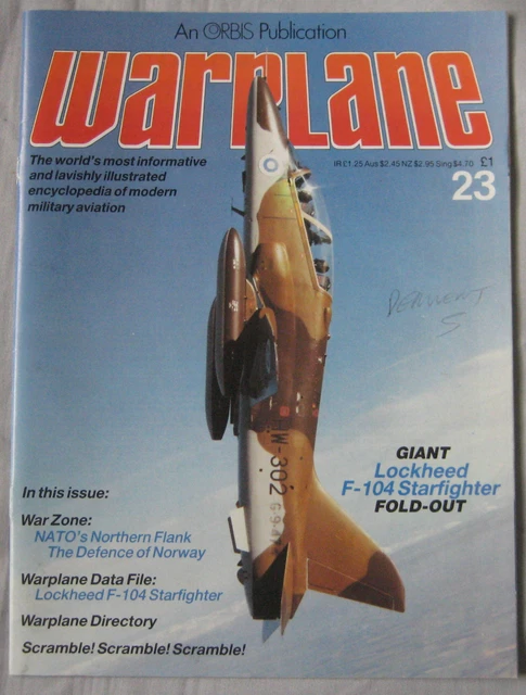 WARPLANE MAGAZINE ISSUE 23 Lockheed F-104 Starfighter cutaway drawing ...
