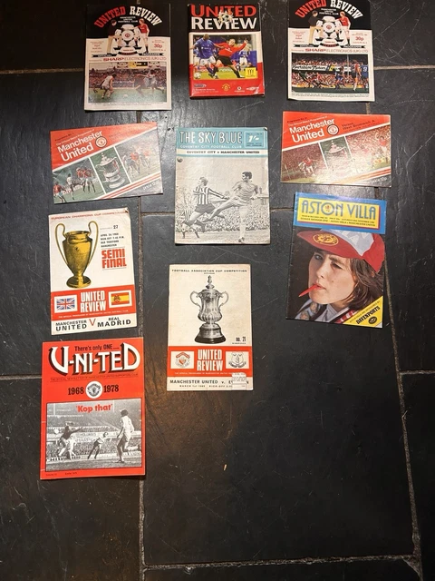 MANCHESTER UNITED MIXED Bundle X10 Football Programs £8.08 - PicClick UK