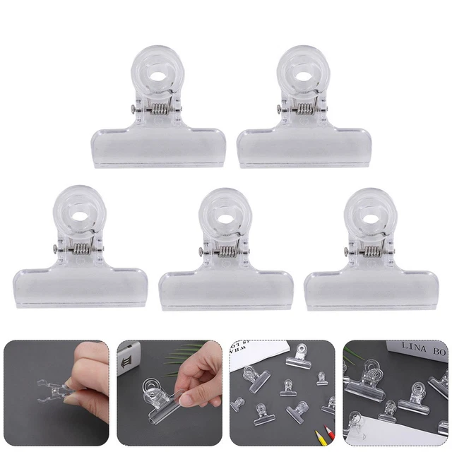 10PCS BINDER CLIP Plastic Foldback Clips Students Paper File Folder ...