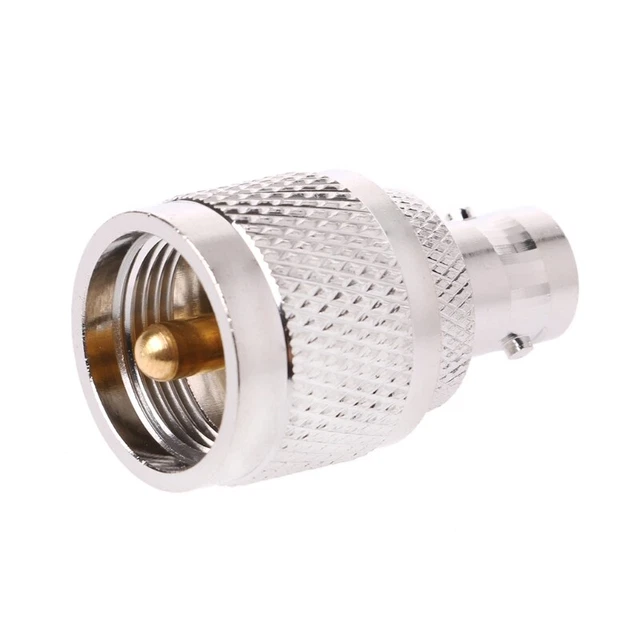 BNC-K FEMALE TO UHF-J PL-259 Male Plug Straight RF Coax Adapter Connector $14.46 - PicClick AU