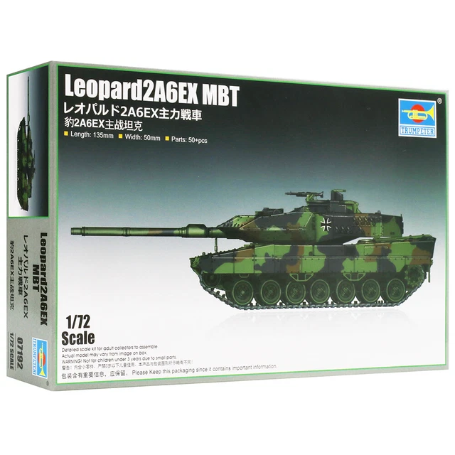 TRUMPETER 1/72 MILITARY Leopard 2 A6EX Main Battle Tank Model Kit £24. ...
