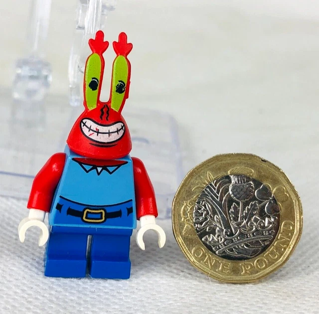 LEGO MAN MINIFIGURE Mr Krabs SpongeBob Squarepants Original Action Mini ...