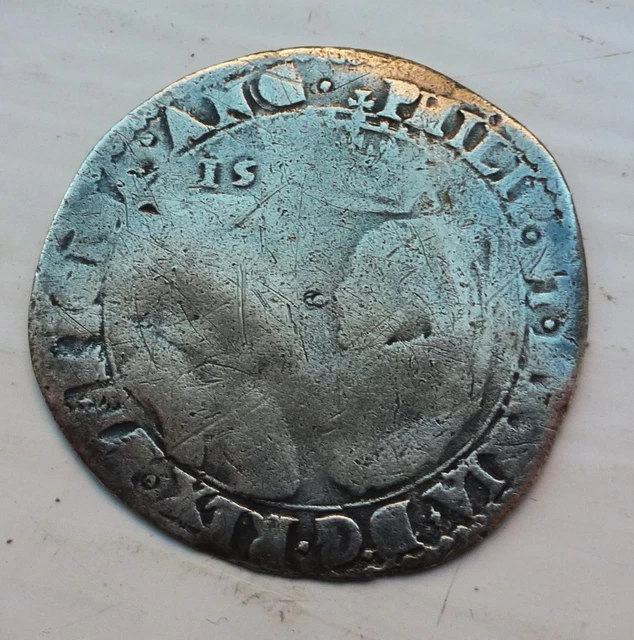TUDOR, PHILIP AND Mary Hammered Silver Shilling 1555 A RARE COIN. £1.16 ...