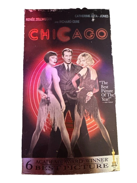 CHICAGO (VHS, 2002) Starring Renee Zellweger, Richard Gere, Catherine ...