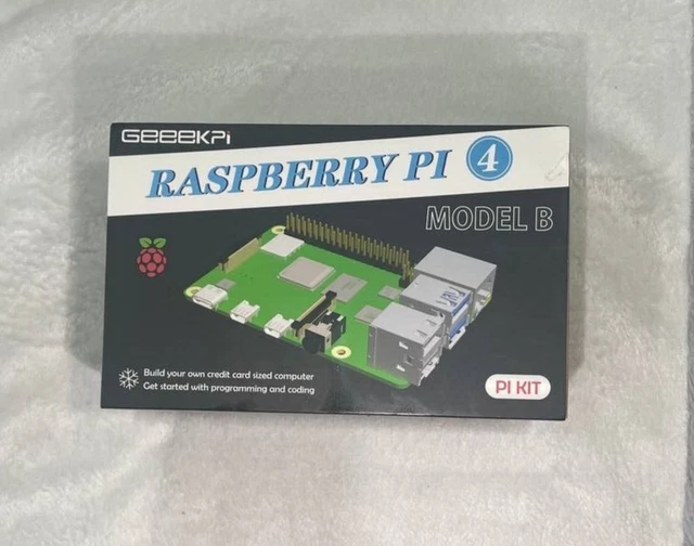 RASPBERRY PI 4 Model B 4GB Plastic Case+ 64GB SD Card, Starter Kit $70. ...