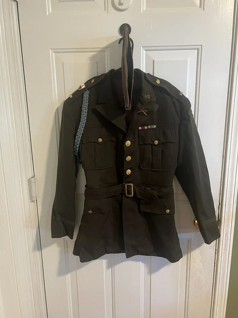 WW2 WWII US Army NAMED Officer Uniform w/Garrison Cap 4th Infantry ...