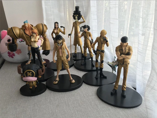 ONE PIECE FIGURE Gold Straw hat Pirates Luffy Nami Zoro Anime Toy 9PS ...