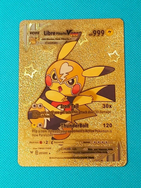 PIKACHU POKEMON LIBRE Pika Carte Card Holo Prism Foil Flash Manga Anime ...