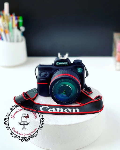 CAMERA EDIBLE FONDANT Handmade Birthday cake topper £52.71 - PicClick UK