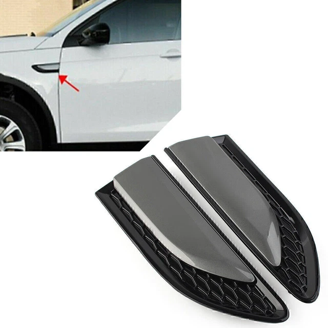 PAIR GREY FENDER Vent Grille Louver For Land Rover Discovery Sport 2015 ...
