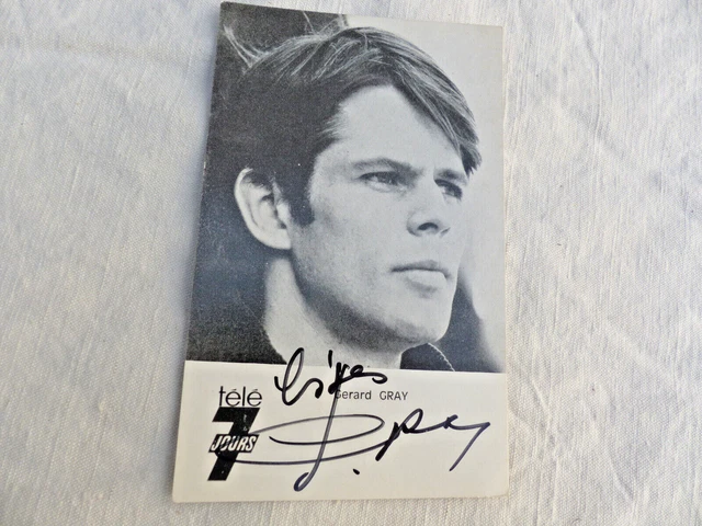 GÉRARD GRAY, AUTOGRAPHE original, carte dédicacée en ma présence EUR 2 ...