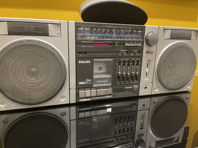 PHILIPS DB8534 STEREO Cassette Radio Boombox 1985/6 Vintage Retro ...