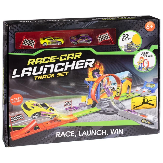 RACE-CAR LAUNCHER TRACK Loop the Loop Set With 2 Cars Gift Set NEXT DAY ...