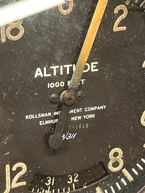 VTG KOLLSMAN AIRCRAFT Altitude Altimeter Indicator Cockpit Gauge Pilot ...