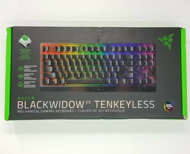 RAZER BLACKWIDOW V3 Tenkeyless TKL Mechanical Gaming Keyboard Chroma ...