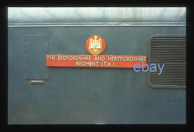 ORIGINAL 35MM SLIDE - Class 45 nameplate - The Bedfordshire and ...