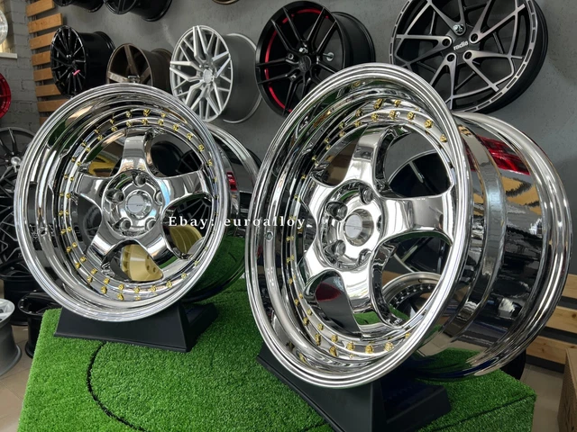 18& 5X120 WORK MEISTER S1 Style rims JDM SSR Deep dish CHROME for BMW ...