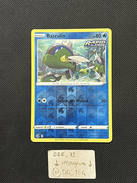 POKEMON FUSION STRIKE - Basculin - 070/264 - Reverse Holo - M/NM EUR 1 ...