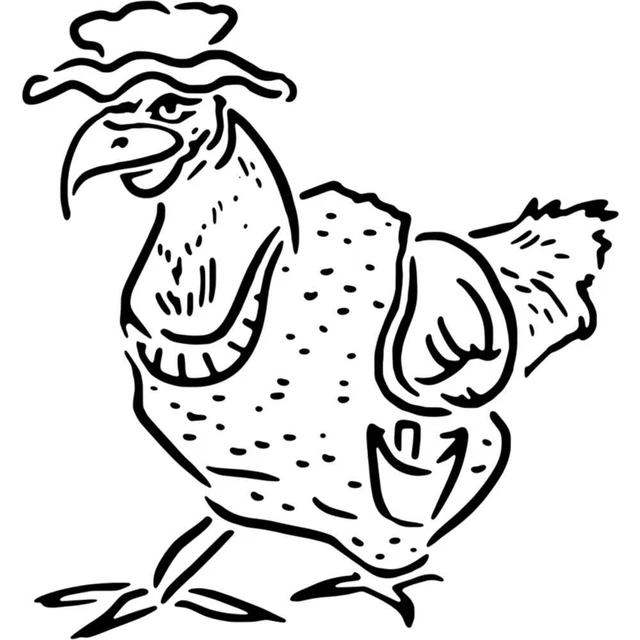 'POLLO CON ROPA' Plantillas de Pared / Estarcido (WS009478) EUR 13,19 ...