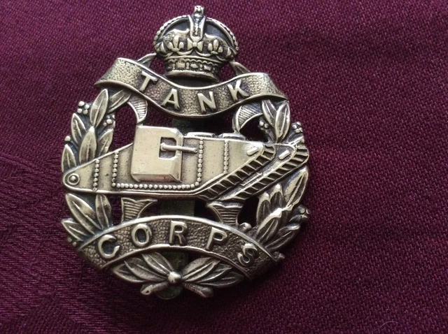ORIGINAL GENUINE WW1 British Tank Corps Cap Badge - Brass with Slider £ ...