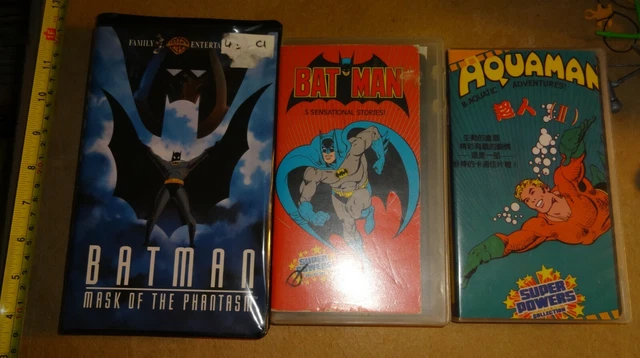 DC VHS MOVIE cartoon cassette lot mask of phantasm super powers aquaman ...