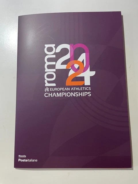 2024 FOLDER FILATELICO Campionati Europei Atletica Roma con Tessera ...