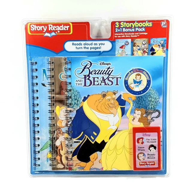 NEW STORY READER 3 Book Disney Princess Read-Along Belle Snow White ...