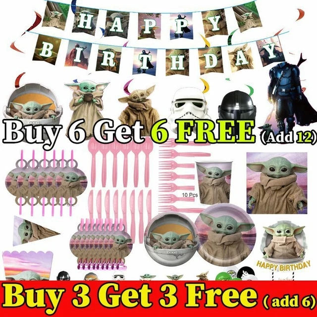 THE MANDALORIAN BABY Yoda Theme Star Wars Birthday Party Decoration ...