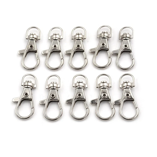 10X LOBSTER CLASP Swivel Trigger Clip Snap Hook Bag Car Key Rings ...