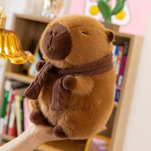 25CM CAPYBARA PLUSH Toy, Cute Capybara Teddy with Scarf, Realistic Soft ...