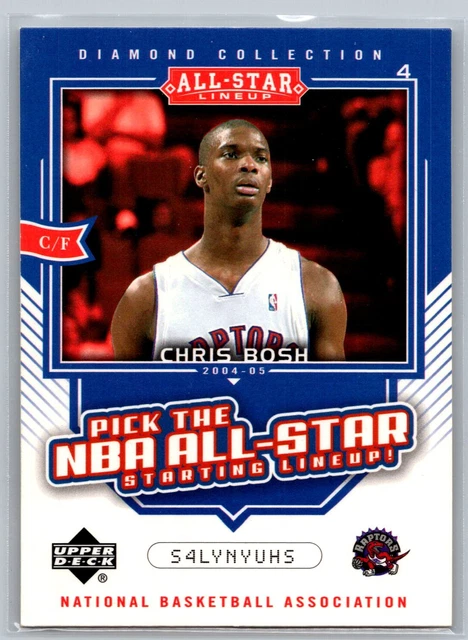 2004 UPPER DECK All-Star Lineup Basketball #AS27 Chris Bosh Toronto ...